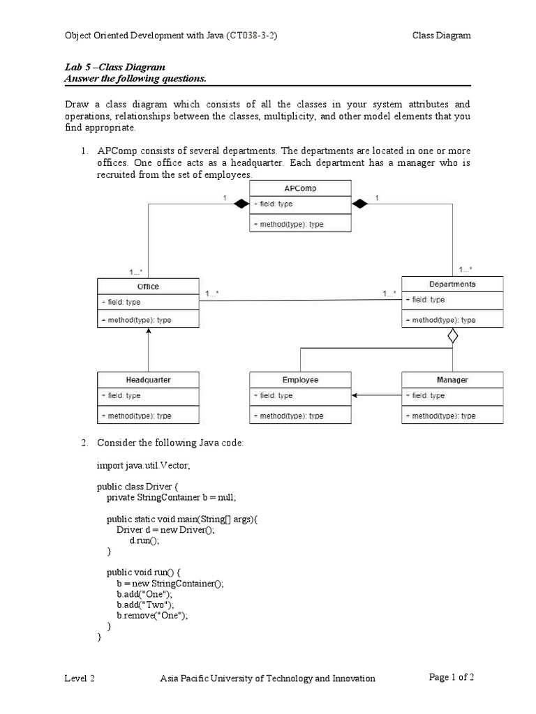 Tutorial Lab-5 | PDF | Java (Programming Language) | Class (Computer Programming)
