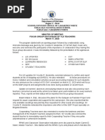 Sample FGD Minutes | PDF | Learning | Teachers