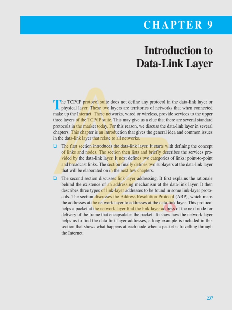 Introduction To Data-Link Layer | PDF | Internet Protocols | Computer Network