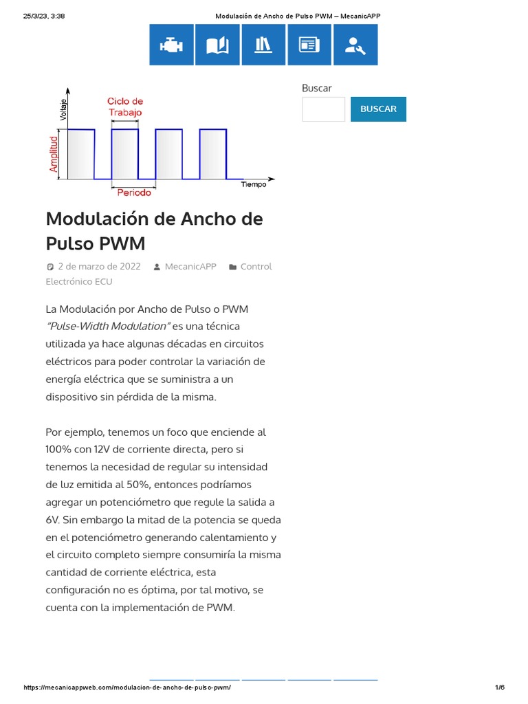 Z-Modulación de Ancho de Pulso PWM - MecanicAPP | PDF | Ingenieria Eléctrica | Electricidad