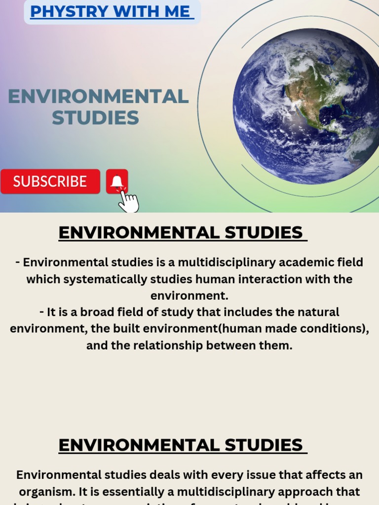 Environmental Studies | PDF | Greenhouse Effect | Atmosphere Of Earth