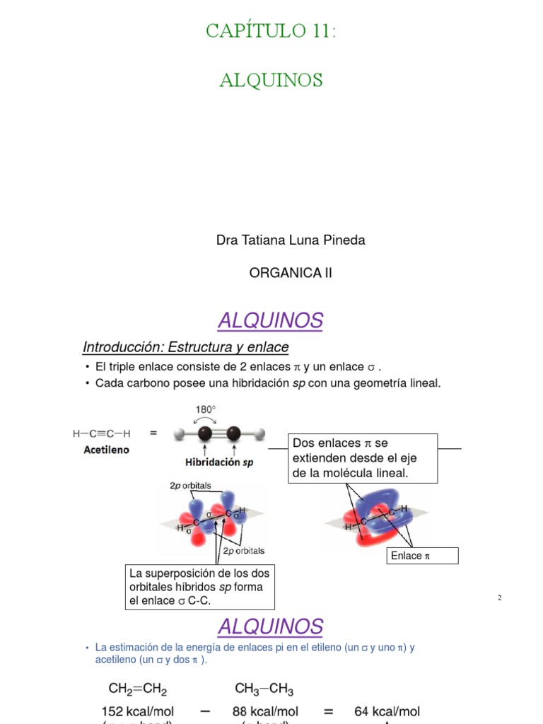 Capit 11 Alquinos TLP | PDF | Ciencias fisicas | Química Orgánica