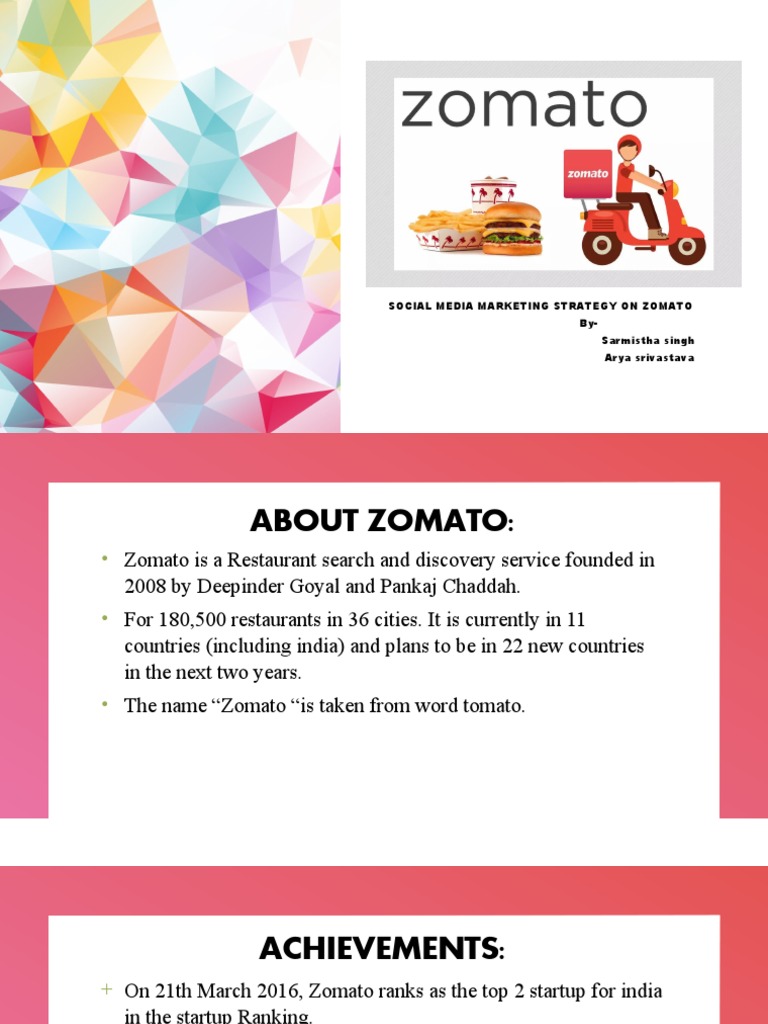 Social Media Marketing Strategy On Zomato By-Sarmistha Singh Arya ...