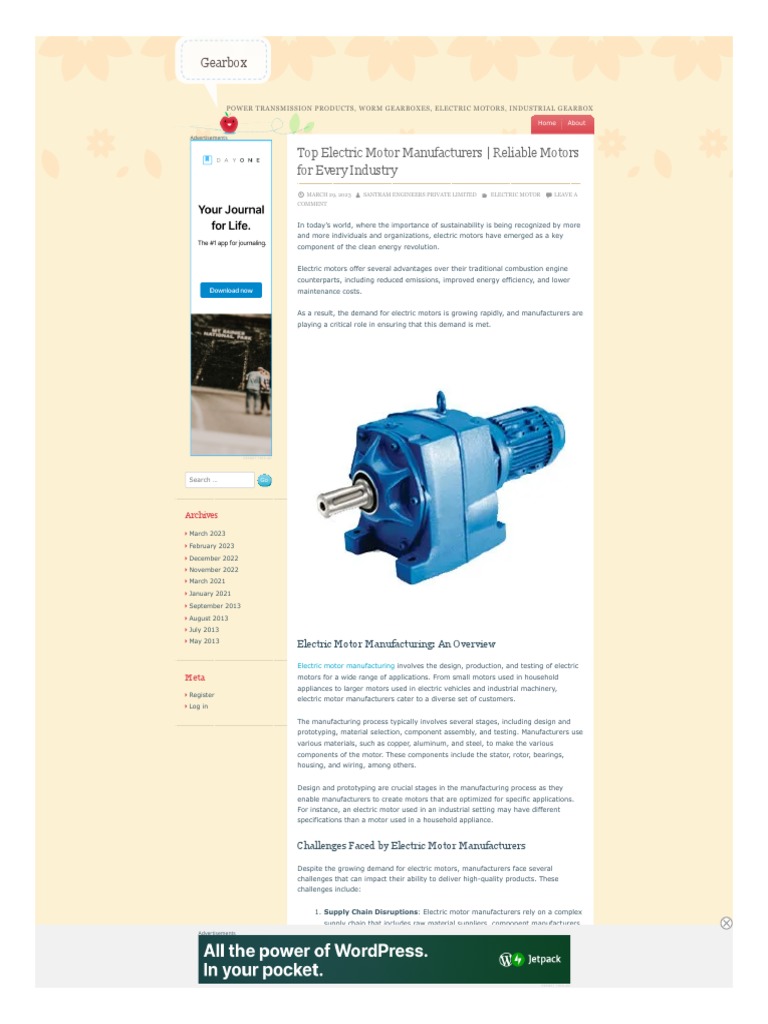 Top Electric Motor Manufacturers Reliable Motors For Every Industry ...