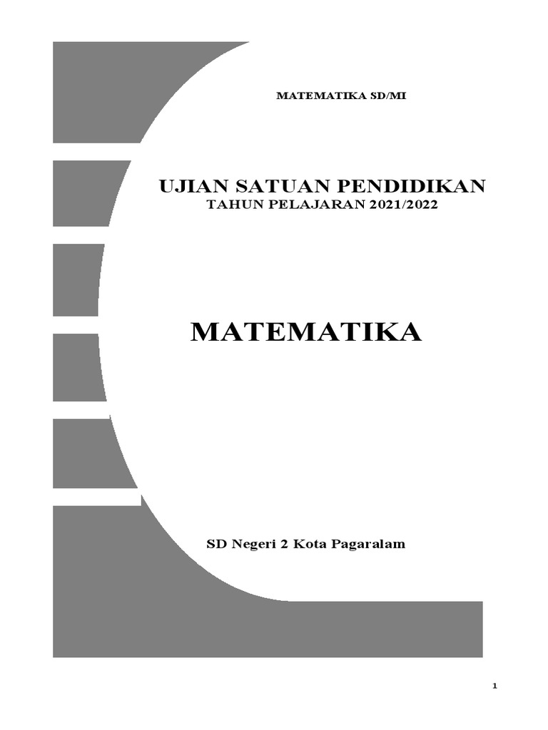 Soal Usp Matematika 2021 2022 | PDF