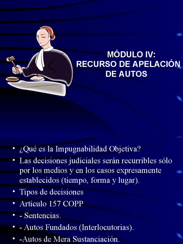 Apelación de Autos - Clase IV | PDF | Apelación | Sentencia (ley)