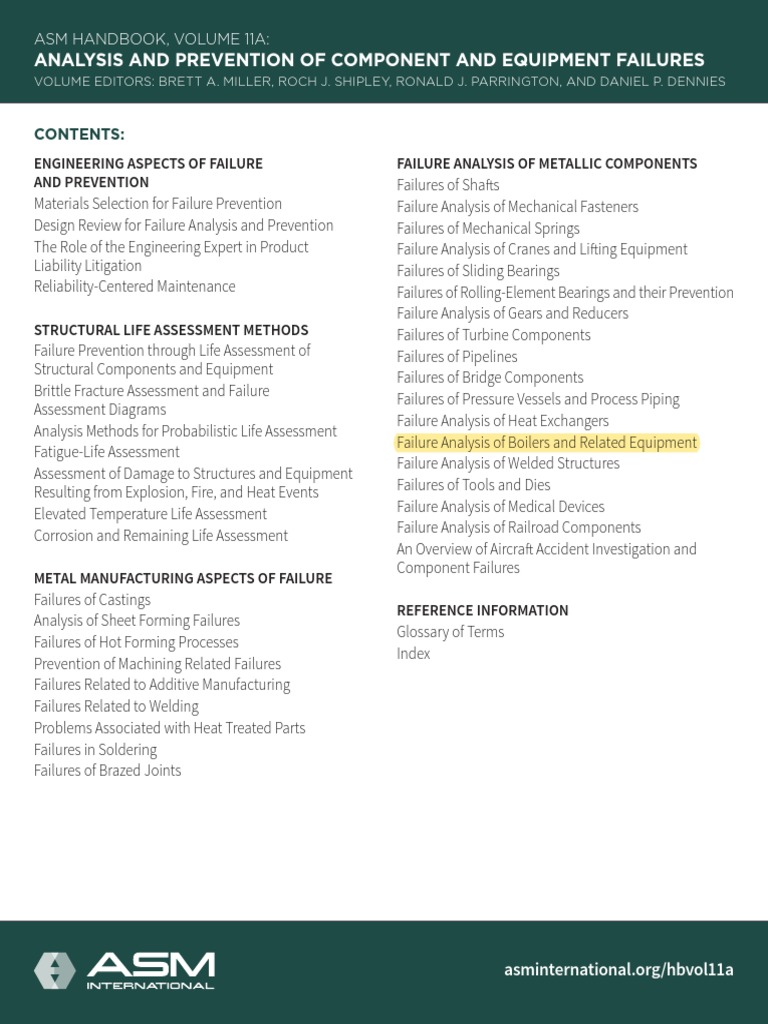 ASM Handbook Vol.11A | PDF | Failure Analysis | Construction