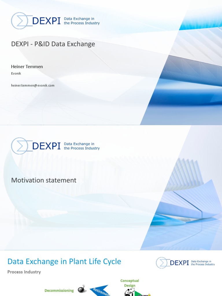 DEXPI_at_SSG_Stockholm_2019-05-15 | PDF | Product Lifecycle | Computing