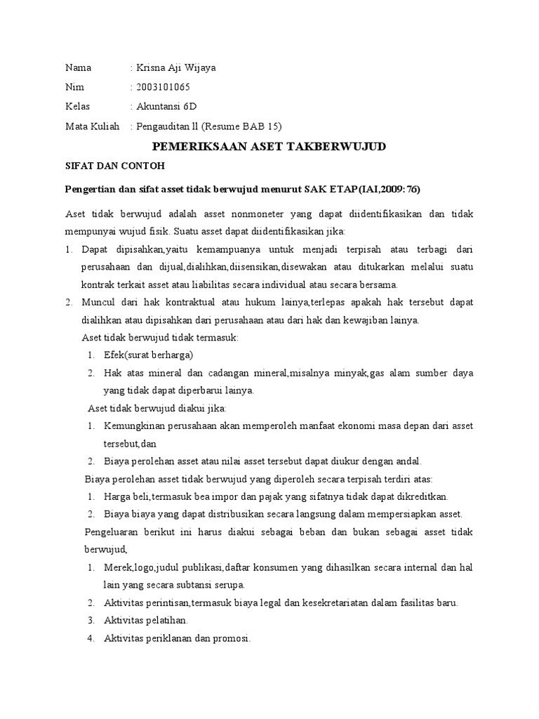 Krisna Aji Wijaya - 2003101065 - Resume BAB 15 | PDF