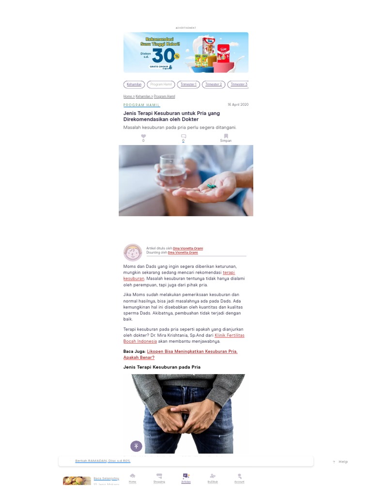 Jenis Terapi Kesuburan Untuk Pria Yang Direkomendasikan Oleh Dokter ...