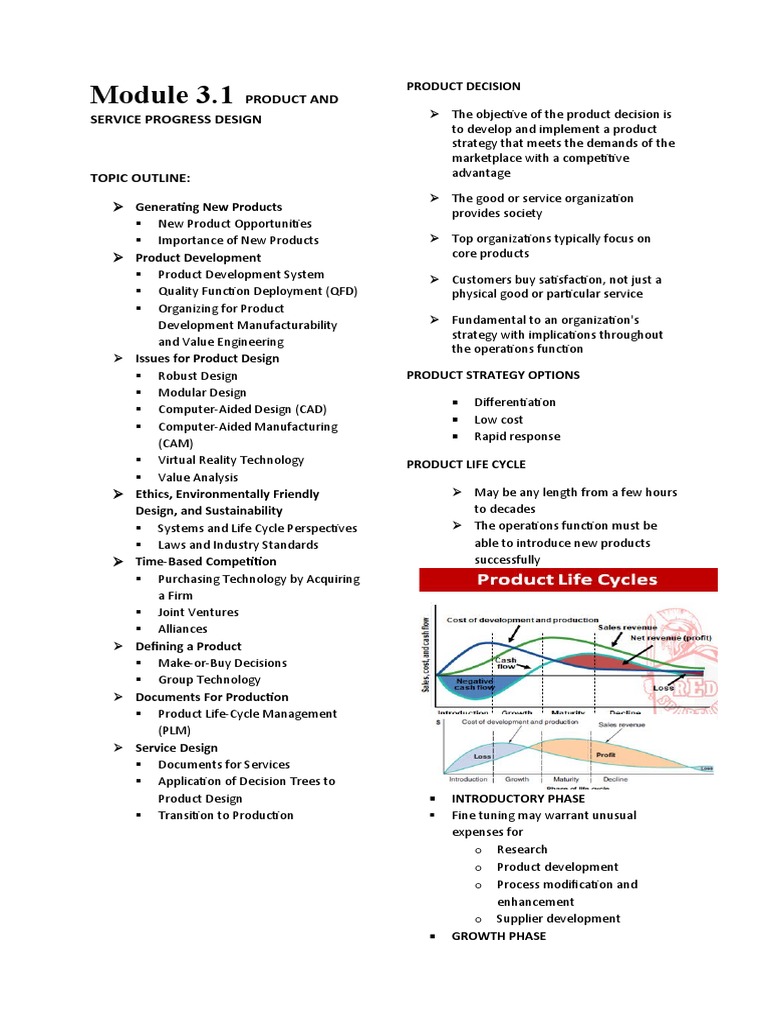 Module 3.1 - PRODUCT AND SERVICE PROCESS DESIGN | PDF | Product ...