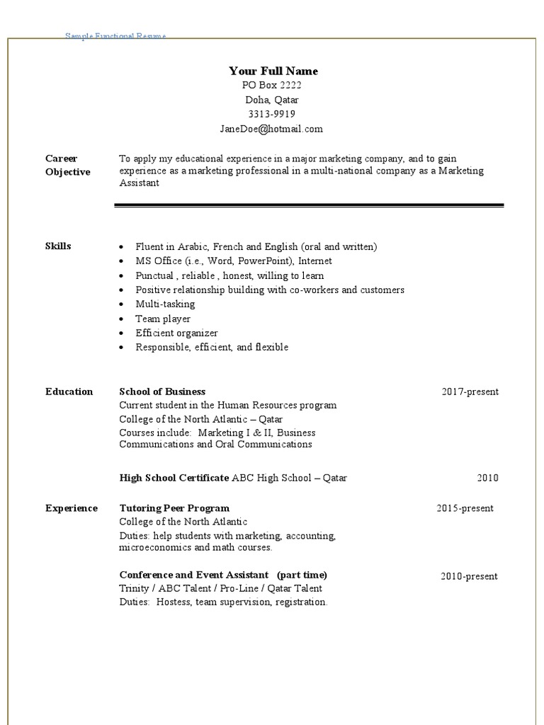 Resume Sample | PDF | Résumé | Cognitive Science