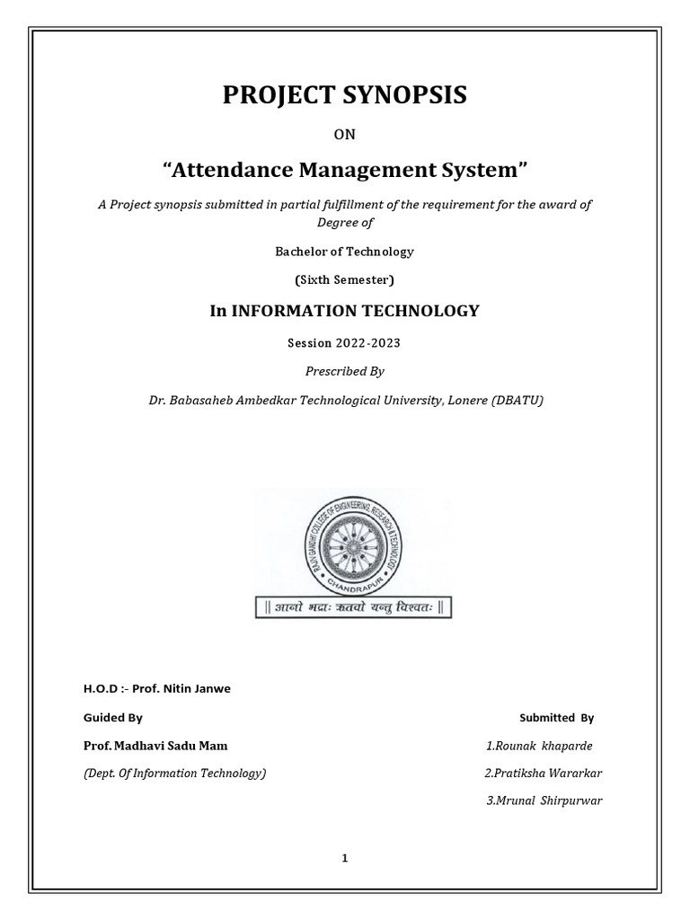 Attendance Management System | PDF | Feasibility Study | Application ...
