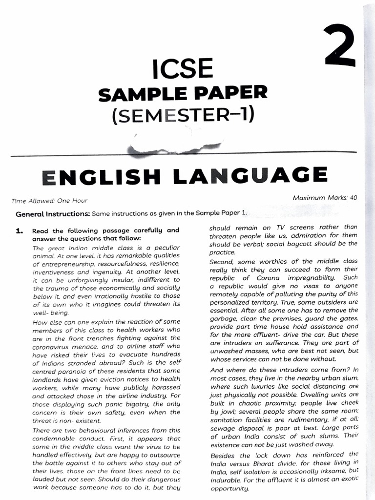 Sample Paper 1 | PDF | Slum