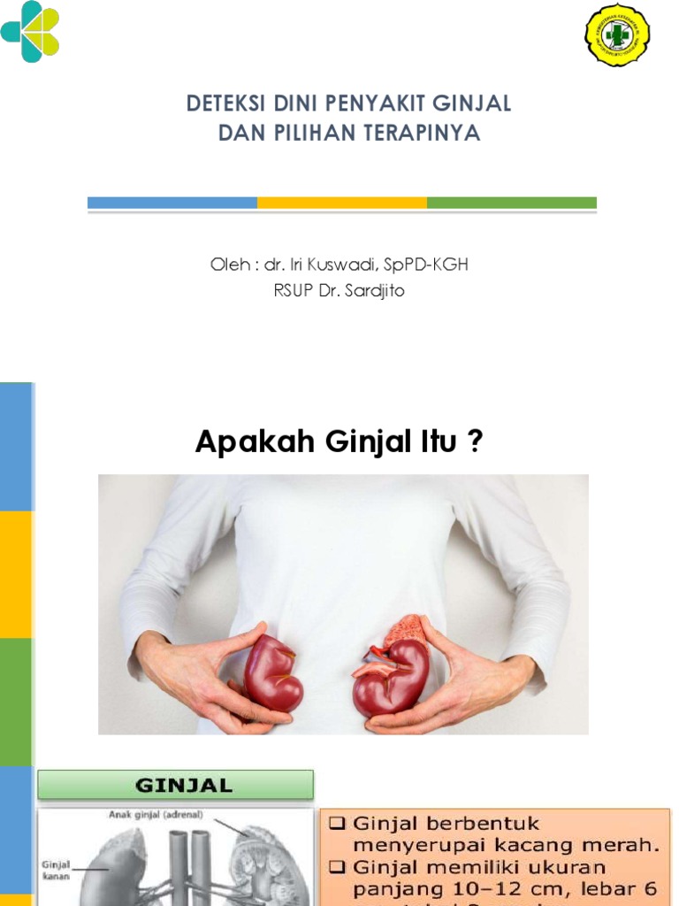 Deteksi Dini Dan Pilihan Terapi Pengganti Ginjal (DR Iri Kuswadi, SPPD PGH) | PDF