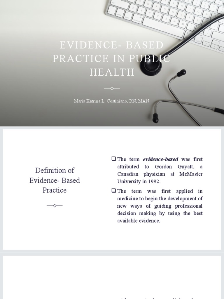 Evidence-Based Public Health | PDF | Evidence Based Practice | Evidence ...