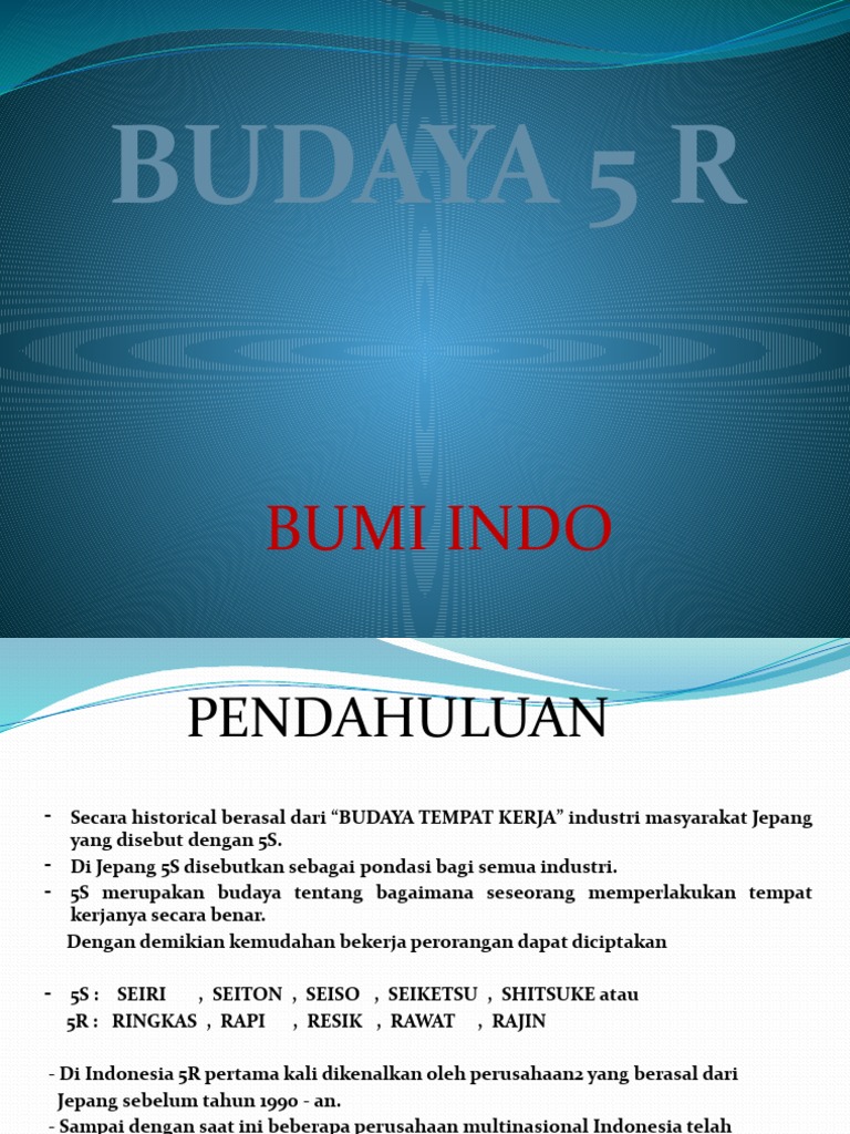 Materi Training 5R - Bumi Indo | PDF