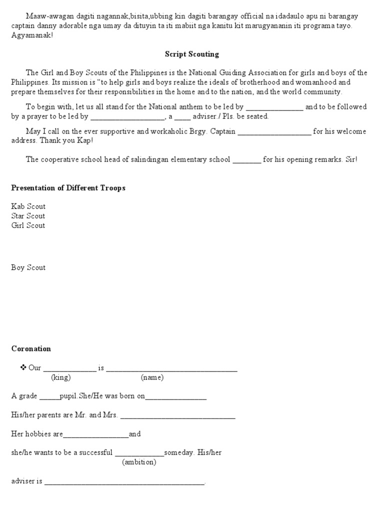 Script Scouting | PDF | Social Movements | Youth