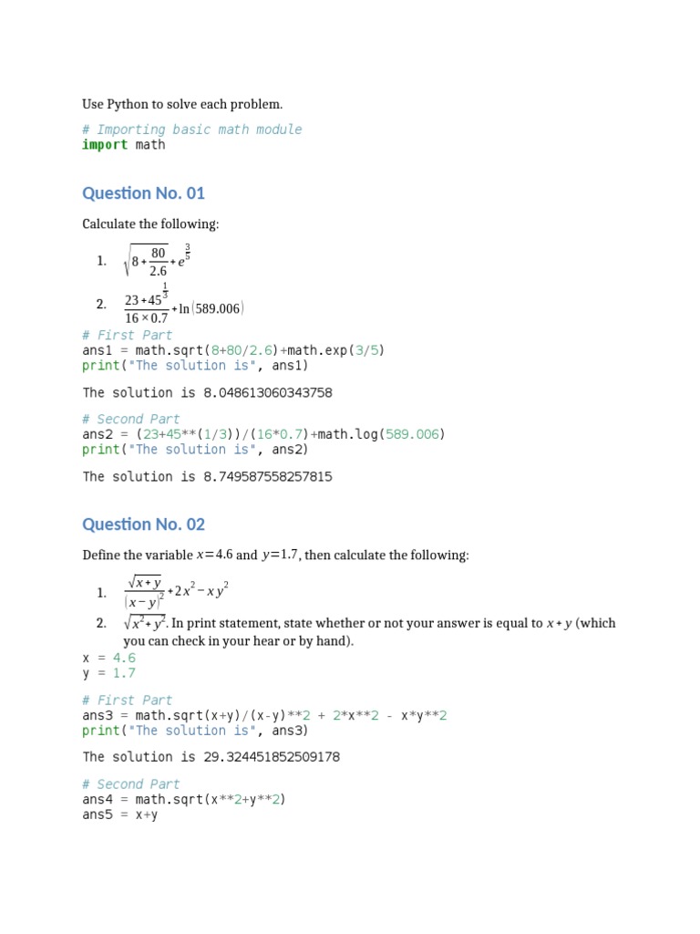 Calculus 1 Lab With Python Pdf Norm Mathematics Euclidean Vector