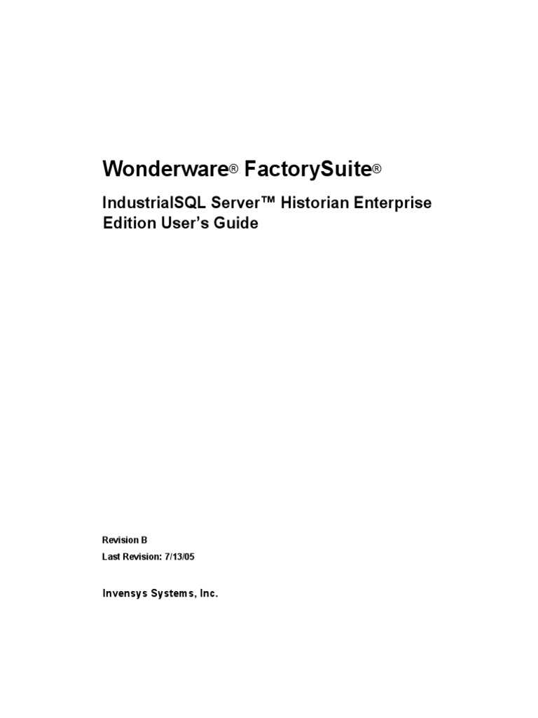Historian Enterprise | PDF | Computer Cluster | Server (Computing)