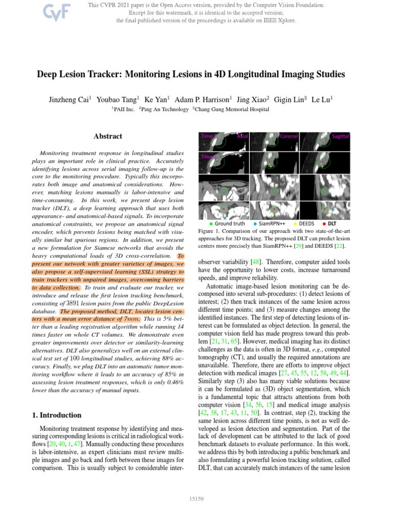 Deep Lesion Tracker: Monitoring Lesions in 4D Longitudinal Imaging ...