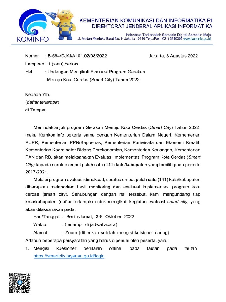 Evaluasi Program Smart City 2022 | PDF