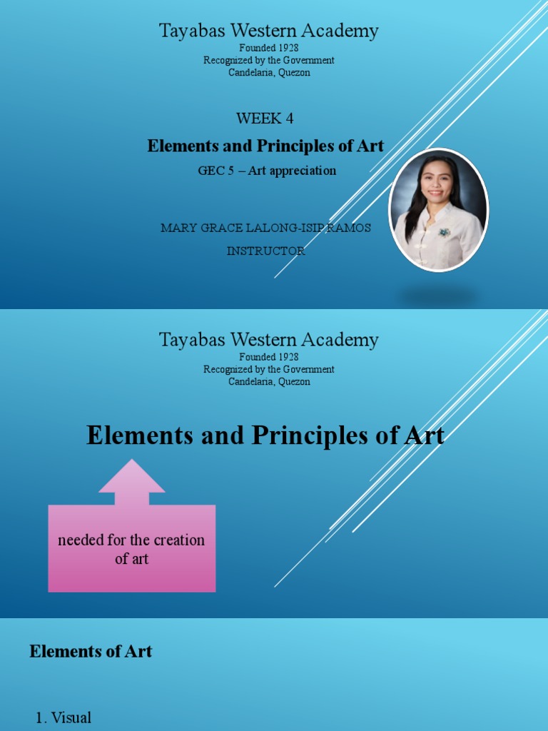 GEC 5 - Week 4 - Elements and Principles of Art | PDF | Perspective ...