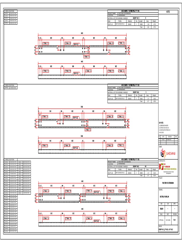 1.16-01-23 Assembly Purlin Atap | PDF | Building Materials | Industrial ...