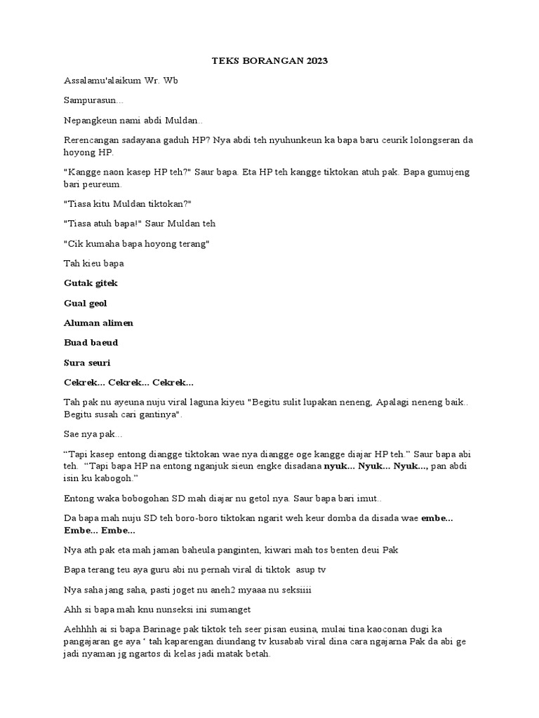 Teks Borangan 2023 | PDF
