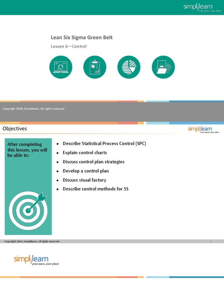 LSSGB (Simplilearn, 2014) - Lesson - 6. Control | PDF | Standard Deviation | Sampling (Statistics)