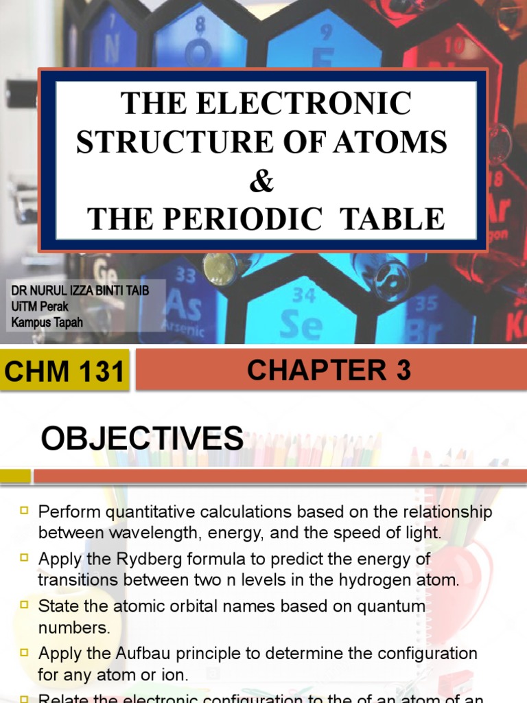 Chm131 Chapter 2 Structure Of Atom Periodicity Pdf Atomic Orbital Electron Configuration