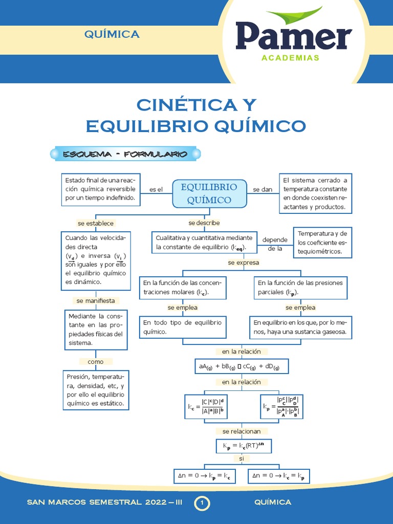 QUÍMICA - S13 - Cinética y Equilibrio Químico | PDF | Equilibrio químico | Cinética química