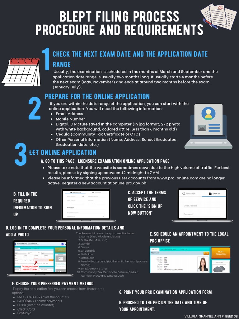 Blept Filing Process, Procedures and Requirements | PDF | Computing ...