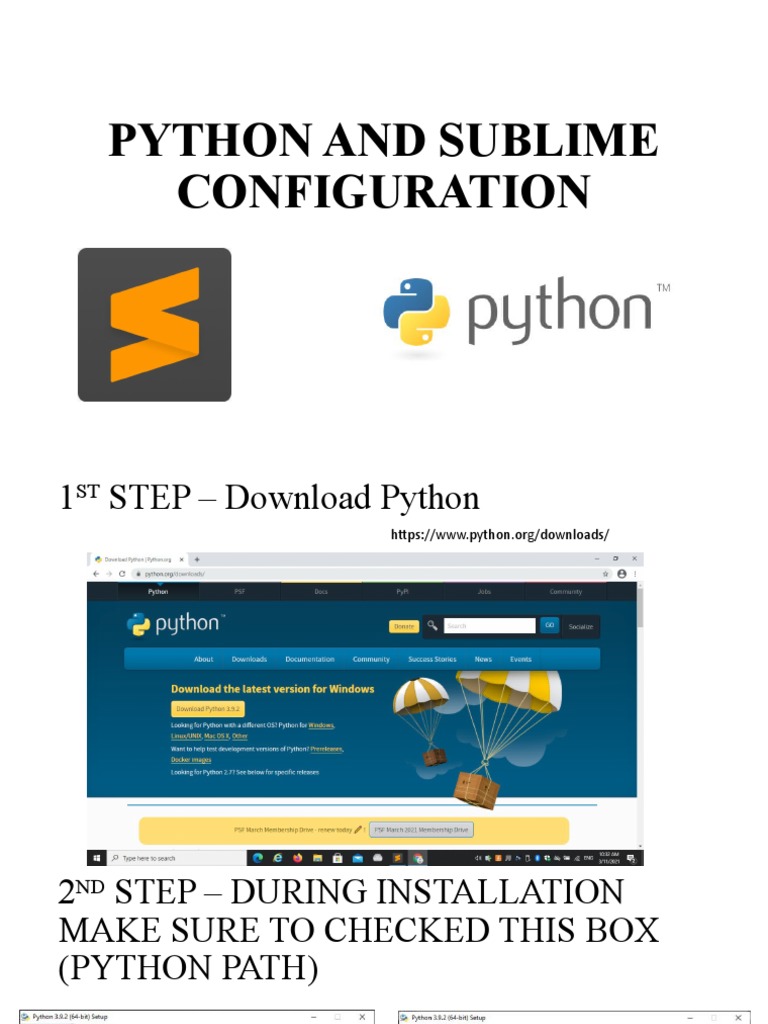 Python And Sublime Configuration Pdf Python Programming Language 6295