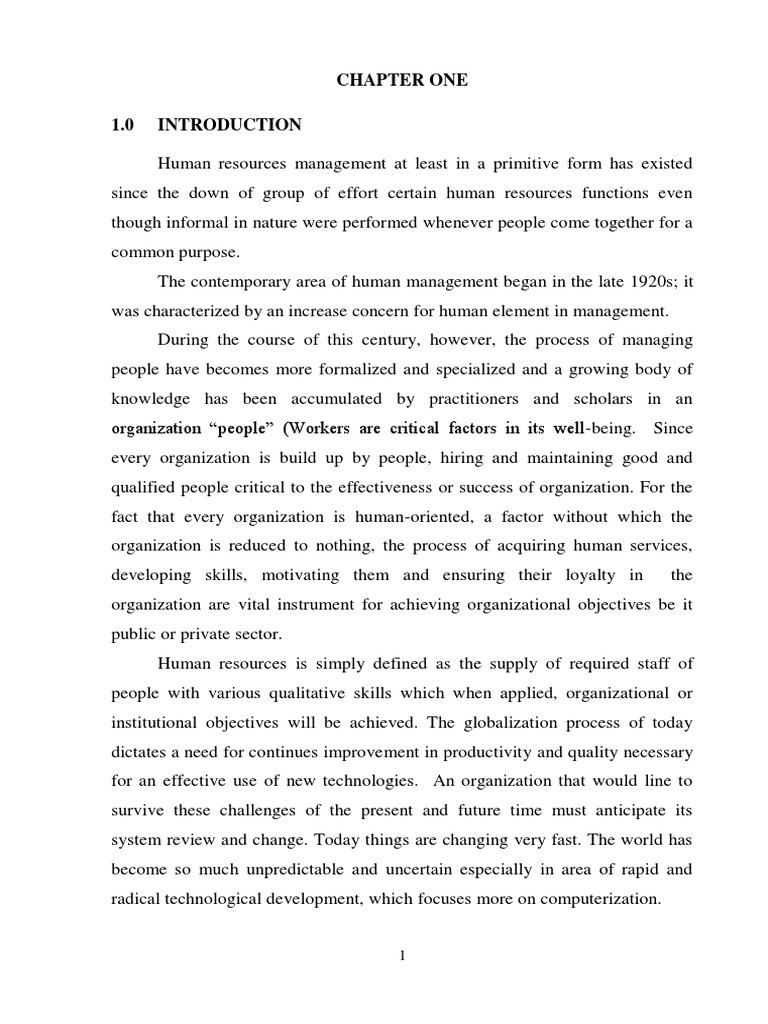 Design and Implementation of a Computer Based Human Resources Management Information System ...
