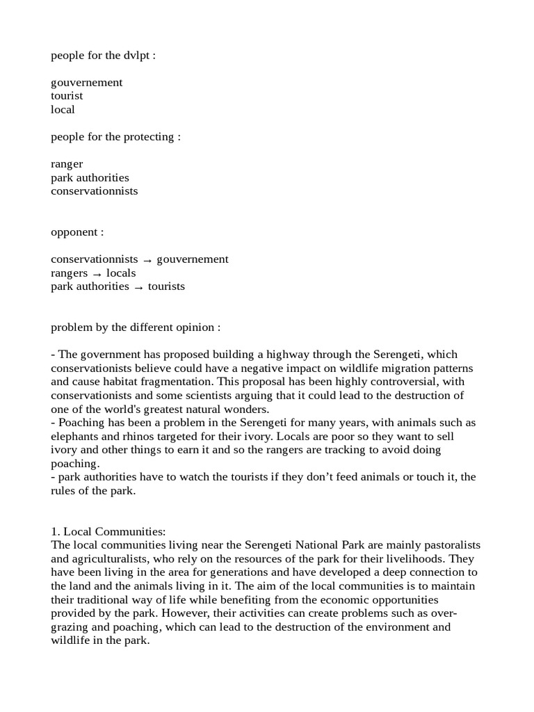 Presentation Serengeti Park | PDF | Conservation Biology | Poaching