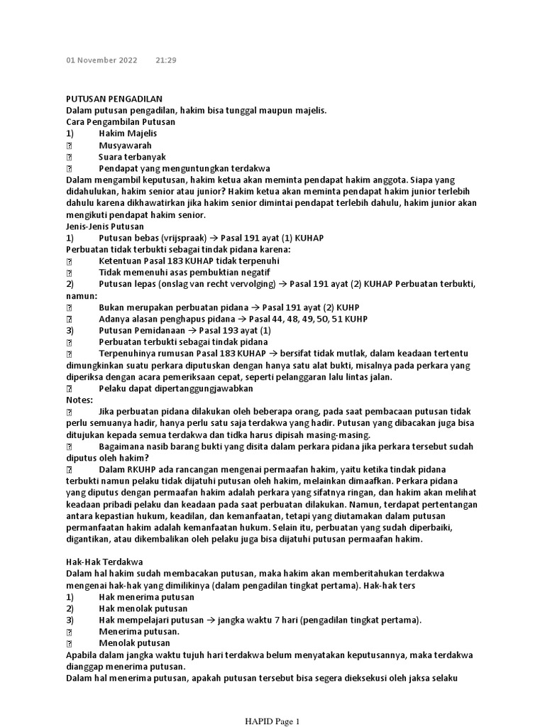 Putusan Pengadilan | PDF