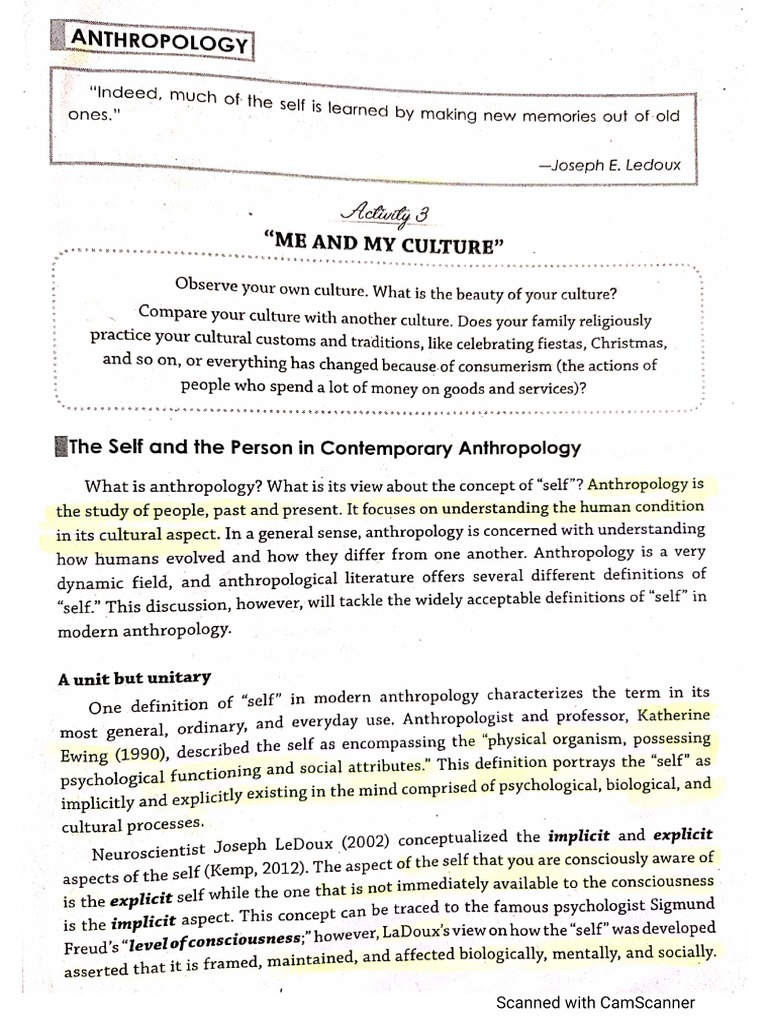 Topic 2 Me and My Culture | PDF