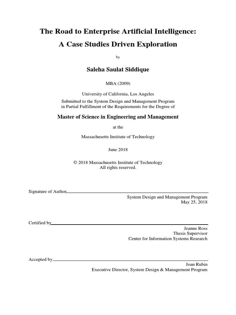 The Road To Enterprise Artificial Intelligence: A Case Studies Driven Exploration | PDF ...