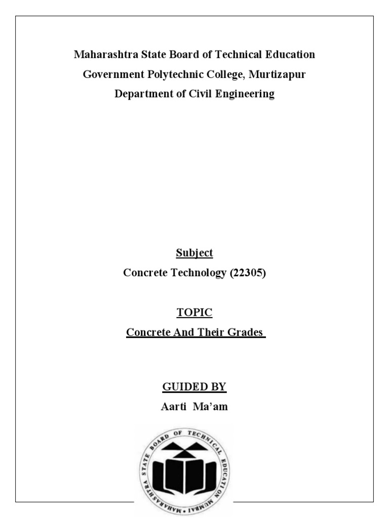 CTE Microproject Group 1 | PDF | Concrete | Cement