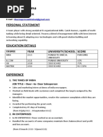 IIM CV Template | PDF