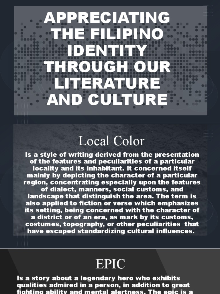Local Color, Epic, Myth, Legend | PDF | Narrative | Legends