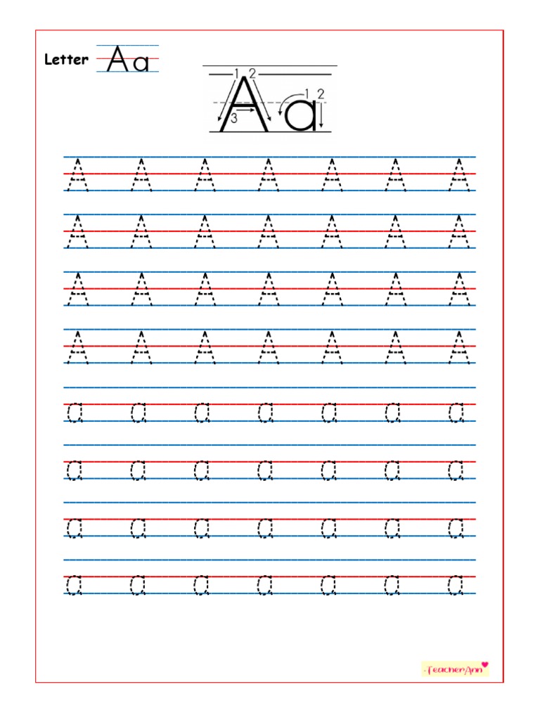 Tracing Alphabet A Z | PDF | Linguistics