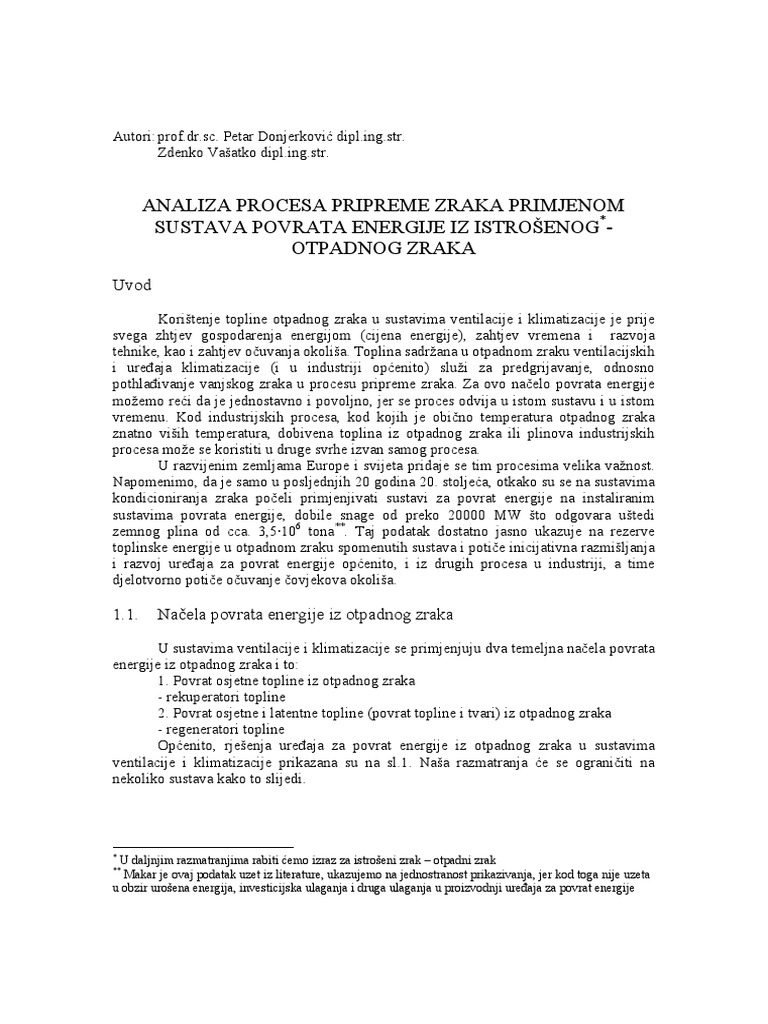 TVZ5 Kondicioniranje | PDF