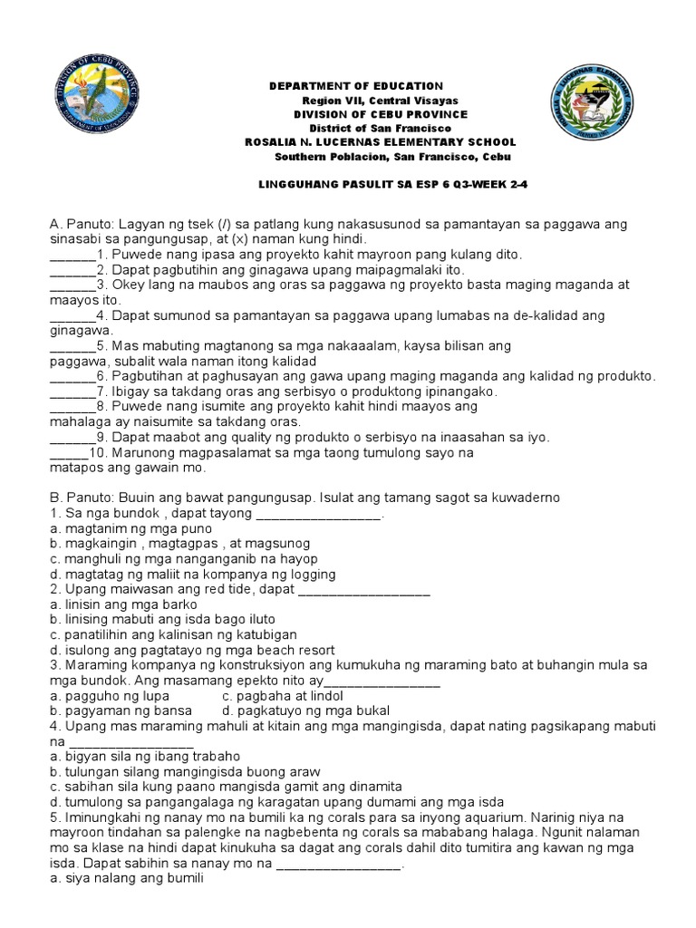 ESP Week 2-4 | PDF ESP Week 2-4 | PDF