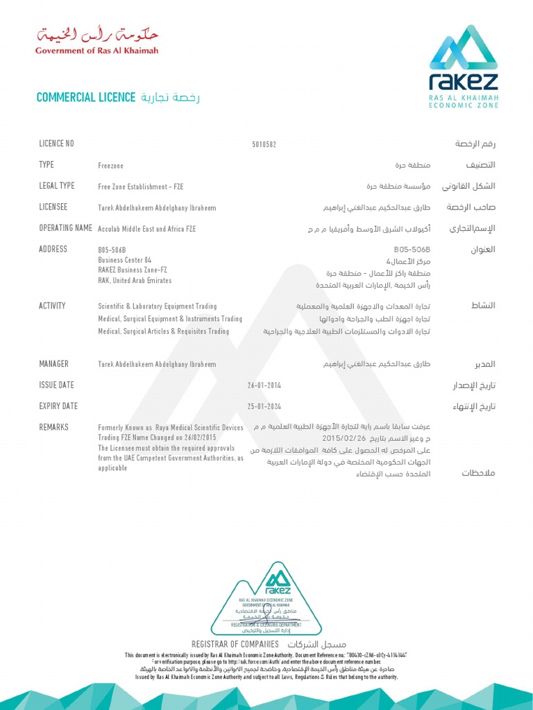Commercial Licence: Licence No Type Legal Type Licensee Operating Name ...
