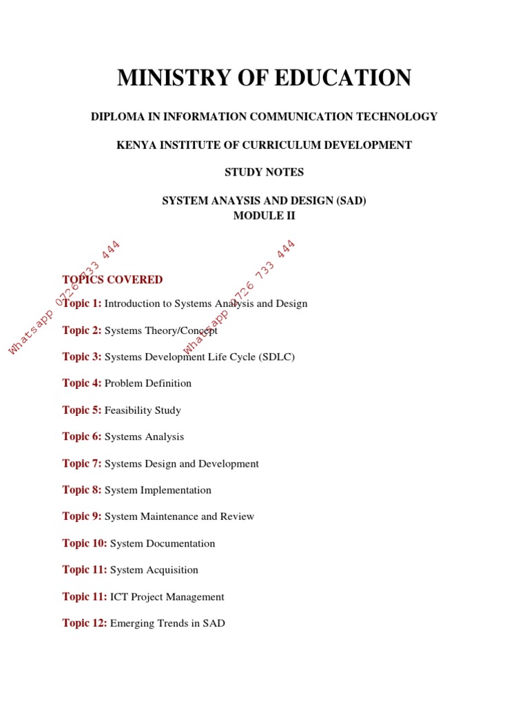 SAD Notes K | PDF | Computer Network | System
