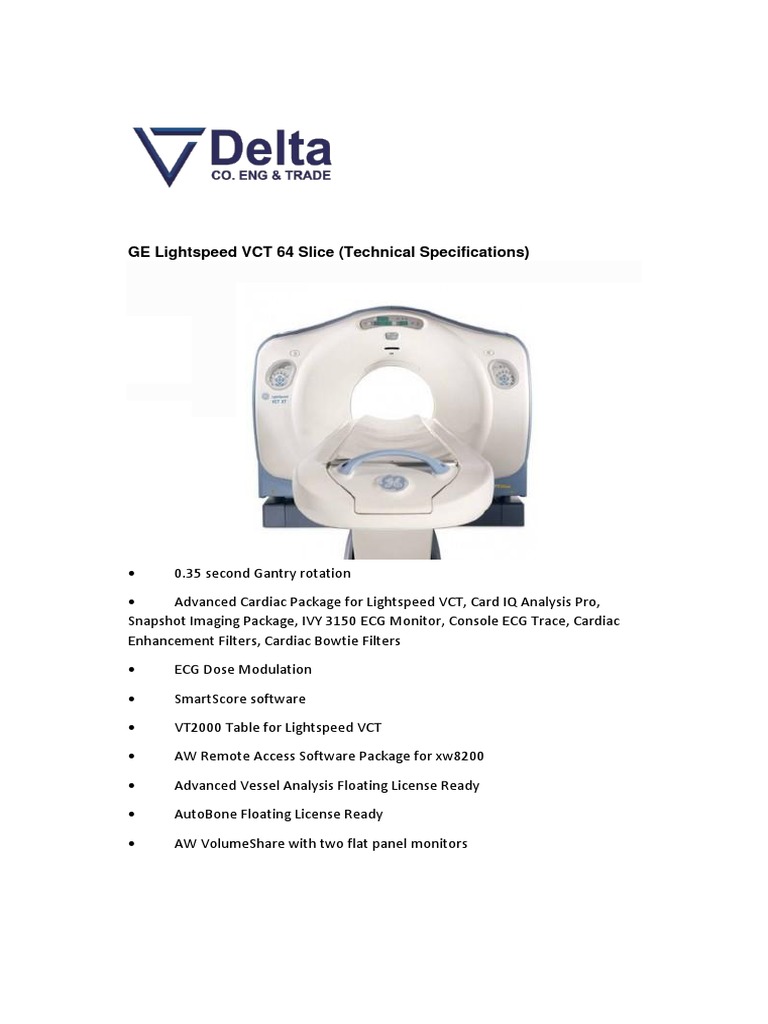 GE Lightspeed VCT 64 Slice | PDF | Home & Garden | Computers