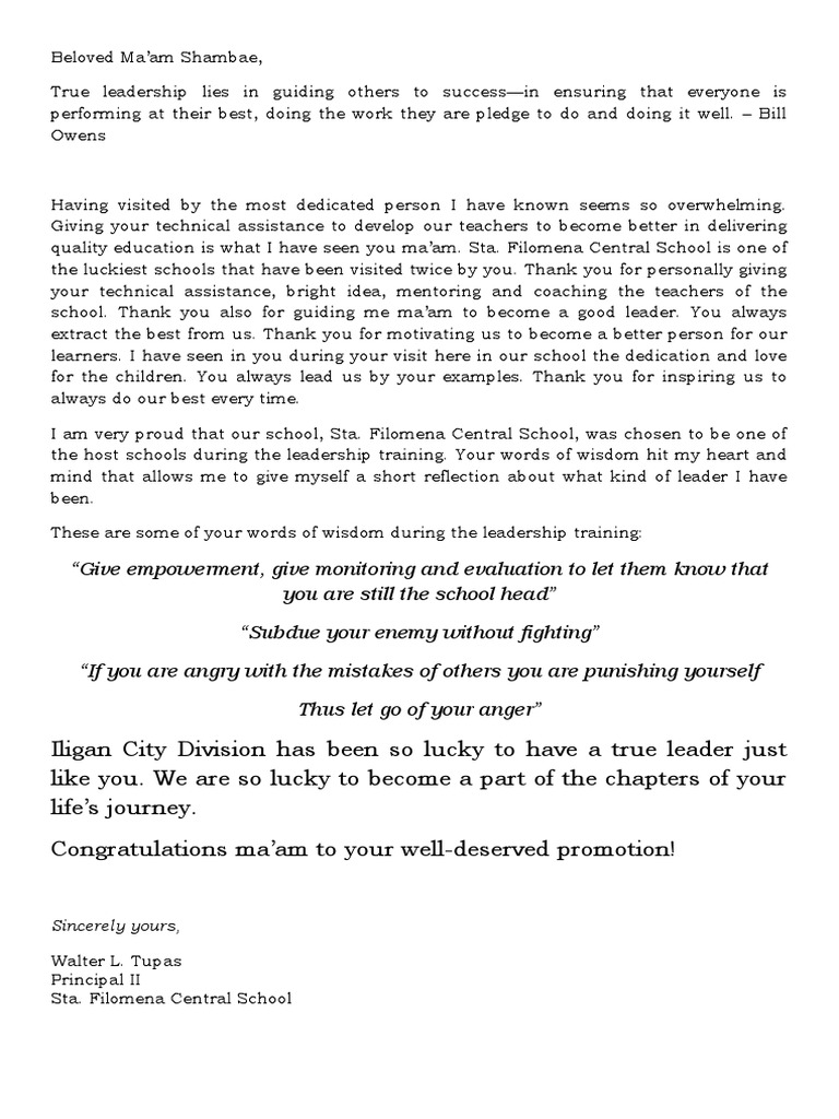 Takeaway Letter | PDF