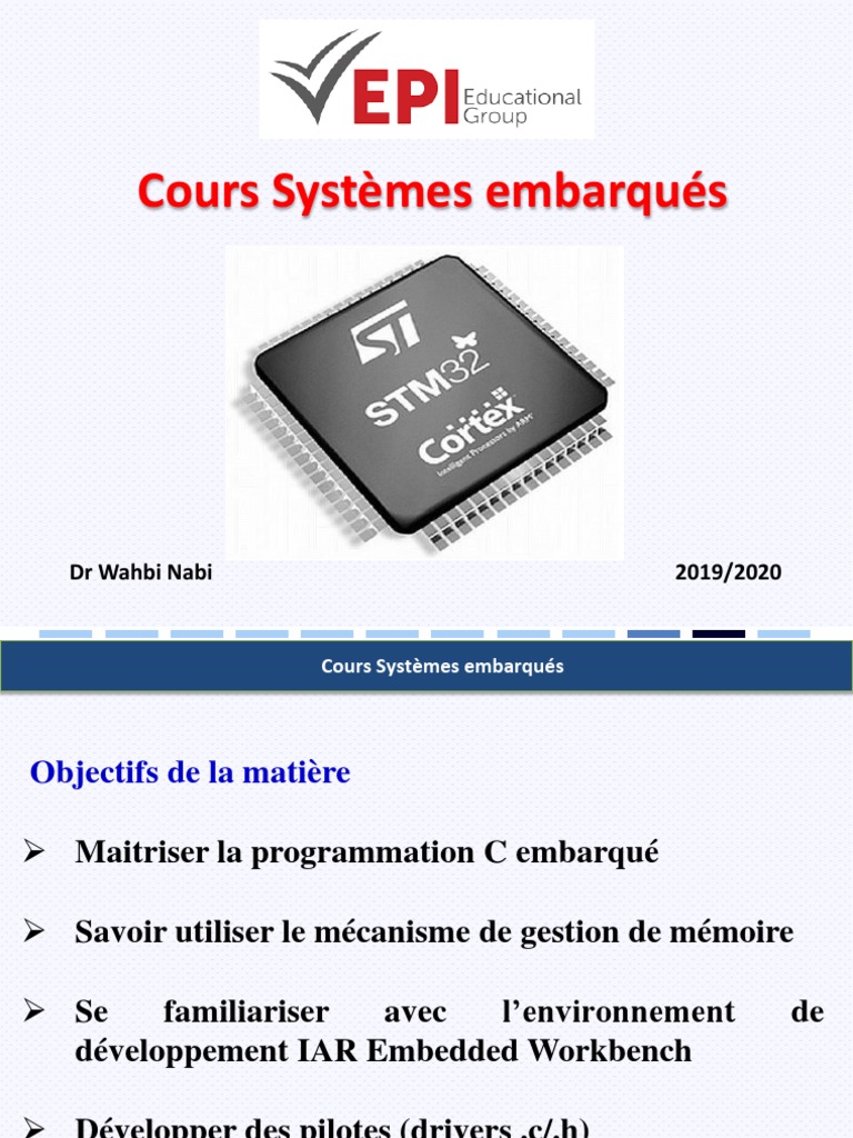 Cours Systemes Embarques | PDF | Pointeur (programmation) | Structure de contrôle